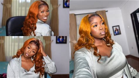 HOW TO ACHIEVE GINGER HAIR COLOR ON DARK SKIN FT WOWAFRICAN HAIR YouTube