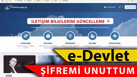 e Devlet iletişim Bilgilerini Güncelleme Şifremi Unuttum Diyorsanız PTT