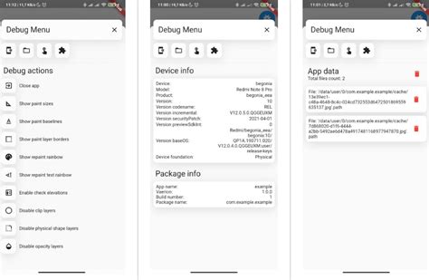 Flutter Debug Helper Widget With Common And Custom Actions