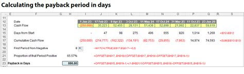 Using Excel To Calculate An Investment Payback Period Fm