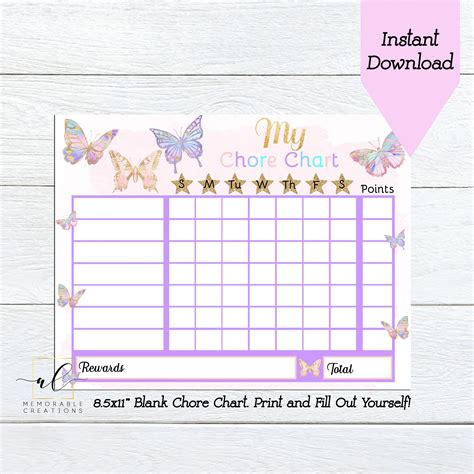 Chalkboard Print Birthday Chalkboard Daily Routine Chart Daily