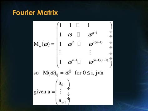 ppt the fast fourier transform and applications to multiplication powerpoint presentation id
