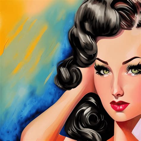 Piękne kobiety w Pin Up Art Creative Fabrica