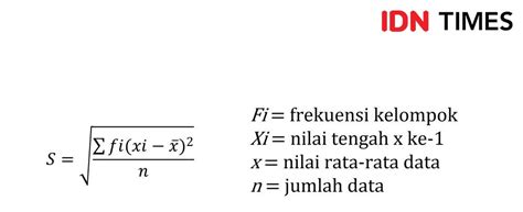 Rumus Simpangan Baku Contoh Soal Dan Cara Menghitungnya