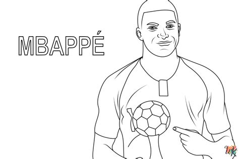 Coloriage Mbappe à imprimer gratuit Télécharger maintenant