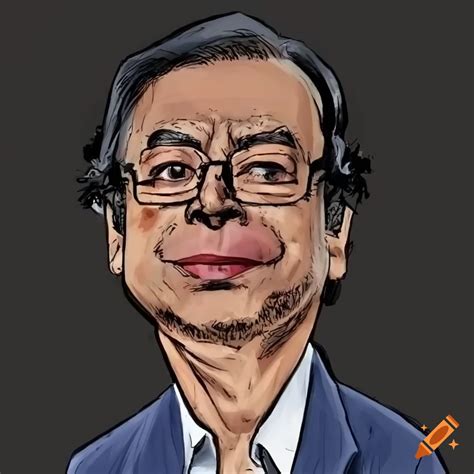 Cel Shaded Comic Illustration Of Gustavo Petro Urrego On Craiyon