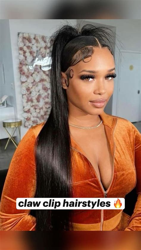 Claw Clip Hairstyles Half Up Half Down Hairstyle Straight