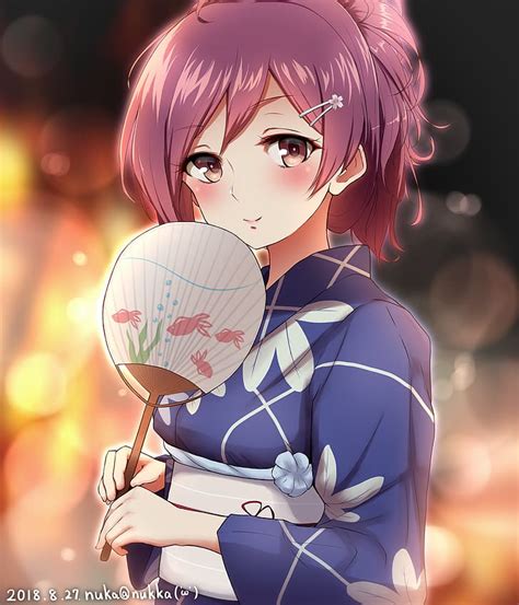 アニメ アニメの女の子 艦隊これくしょん 萩風 艦これ 長い髪 紫の髪 ソロ アートワーク デジタル アート ファン