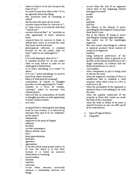 philo philo reflection logical fallacy pdf argument fallacy