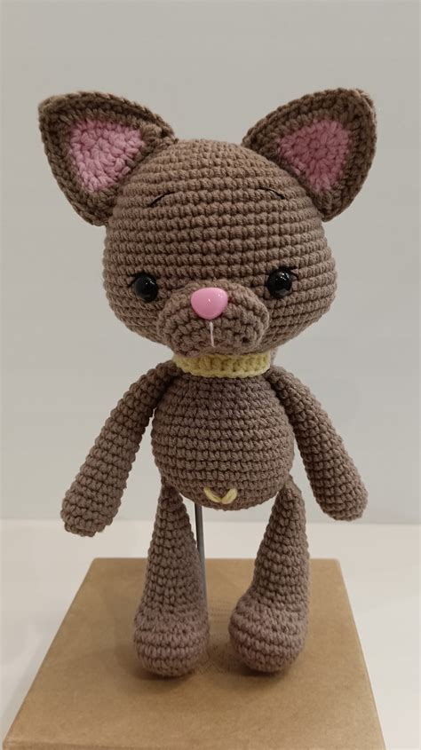 KOTEK miś szydełko maskotka zabawka prezent handmade amigurumi ręcznie
