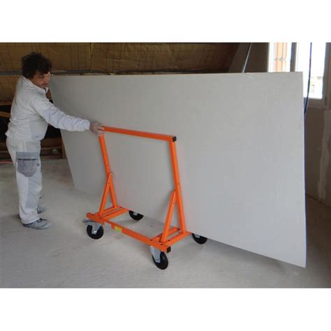 Chariot Porte Plaques Pliable 4 Roues Charge Maxi 450 Kg Mondelin