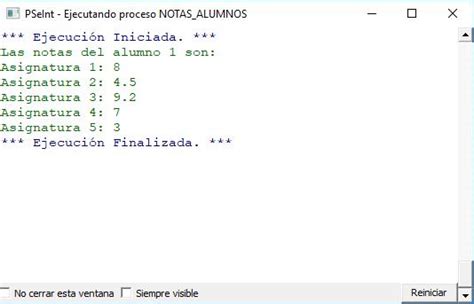 Algoritmo Notas Ejemplo