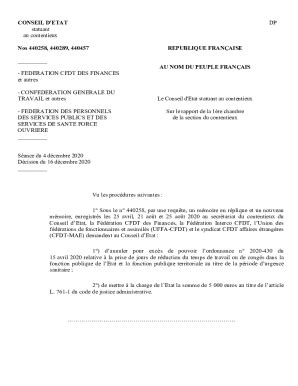 Fillable Online Conseil D Etat Landot Avocats Fax Email Print PdfFiller