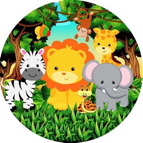 Painel Redondo Sublimado Em Tecido Sem Emenda Safari M X M