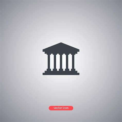 Bank Building Symbol Vektor Illustration Premium Vektor