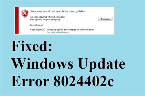 How To Fix Windows Update Error 8024402c Try These Methods MiniTool