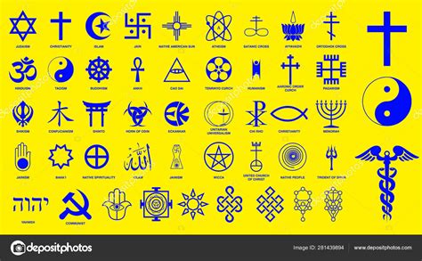 World Religion Symbols Signs Of Major Religious Groups And Other