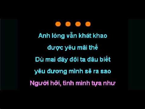 Karaoke Yeu Thuong Mong Manh Without Female Vocal YouTube