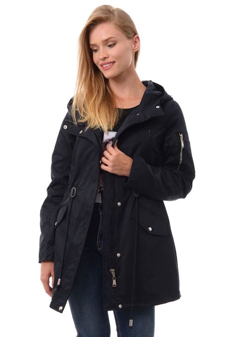 Damska Kurtka Parka W Amelia Granatowa Granatowy Sklep Internetowy