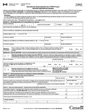 Remplissable En Ligne Cra Arc Gc Demande De Remboursement De La Tps Tvh
