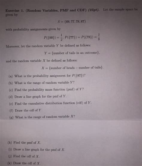 solved exercise 1 random variables pmf and cdf 25pt