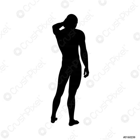 Pose Debout Silhouette De L Homme Vecteur Stock 3160239 Crushpixel