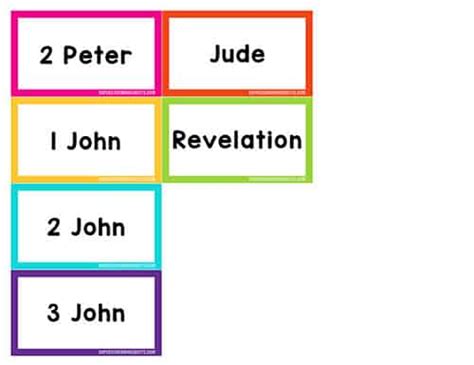 Books Of The Bible Flashcards Superstar Worksheets