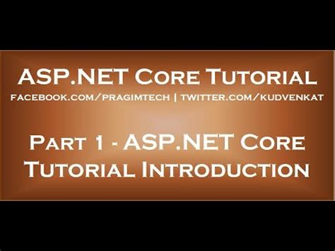 ASP NET Core Tutorial YouTube