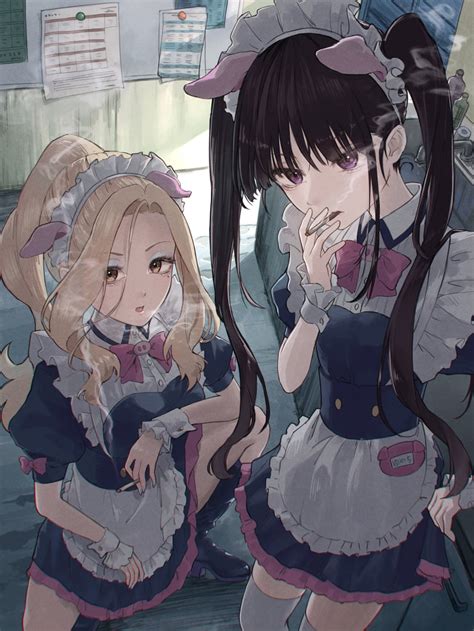 Yumechi And Shiipon Akiba Maid Sensou Drawn By Yamabuki Yamabuki