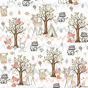 Pingianer X Cm Tiere Wald Baumwolle Baumwollstoff Kinder