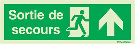 Signal dévacuation selon la norme EN ISO 7010 flèche vers le haut