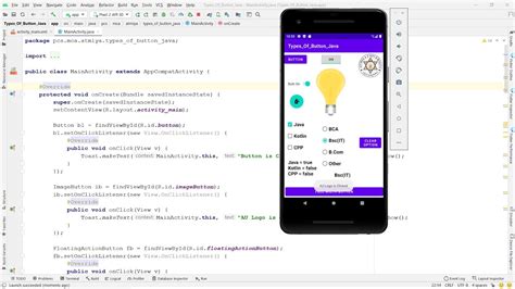 Android Java Button ImageButton Toggle Switch Floating Checkbox
