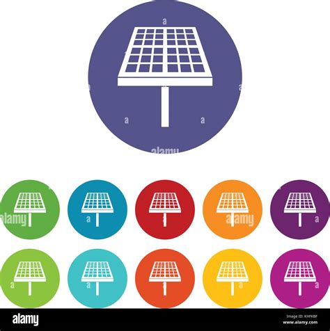 Solar Energy Panel Set Icons Stock Vector Image Art Alamy