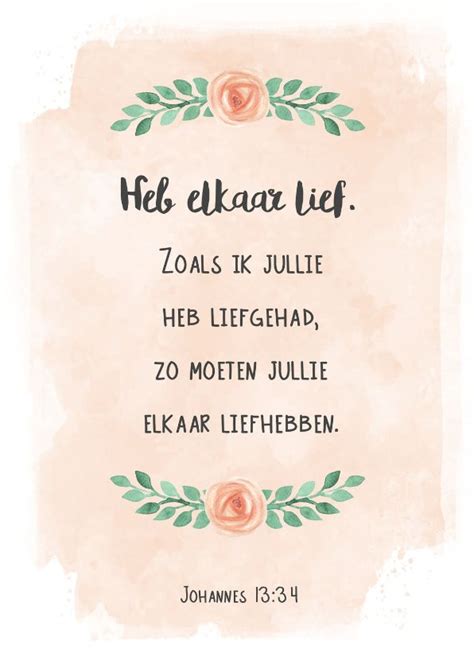 Liefde Kaart Bijbeltekst Johannes 13 34 Kaartje2go