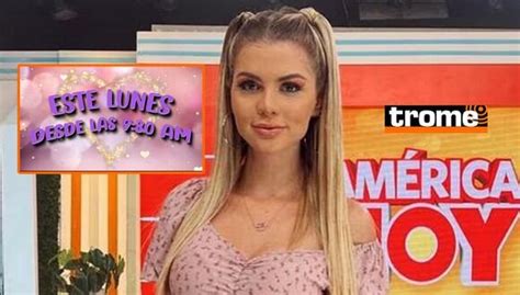 Brunella Horna regresa a América hoy con su pancita Ella vuelve