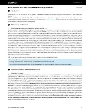 Fillable Online Form ADV Part 3 CRS Customer Relationship Summary Fax