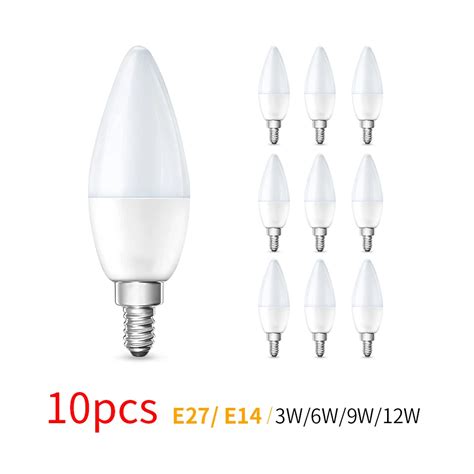 10 Szt E27 E14 Led Ar Wka 220V Ar Wka Wieczka Lampa Energooszcz Dna 3W