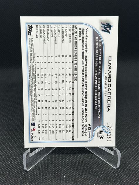 Edward Cabrera Topps Chrome Purple Refractor Autograph Ebay