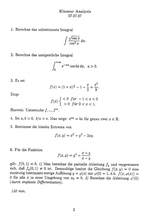 Klausuren FSR Mathematik