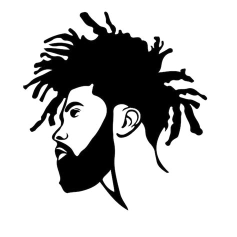 Retrato De Hombre Negro Vector Premium