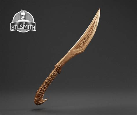 Файл STL Nordic Dagger Skyrim Life Size Prop STL 3D печатный дизайн