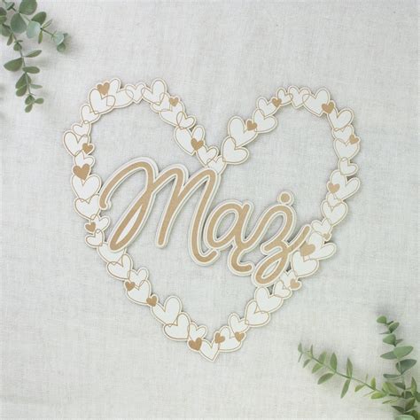 Dekoracja Sweethearts Mąż 30 x 30 cm P13 Przyjęcia i okazje w