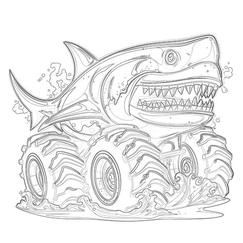 Monster Truck With Horns Coloring Pages Mimi Panda