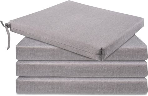 Amazon de Gräfenstayn 4er Set Stuhlkissen 40x40 cm mit Bändern