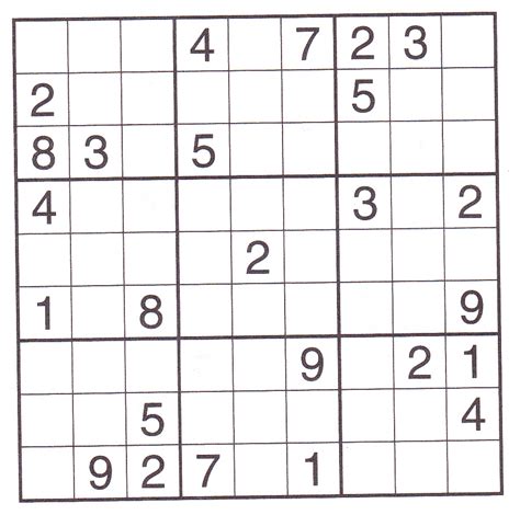 Free Sudoku Puzzles Free Printable X