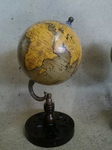 Globo Terraqueo Mapamundi Giratorio Con Base Y Mapa Antiguo Mebuscar