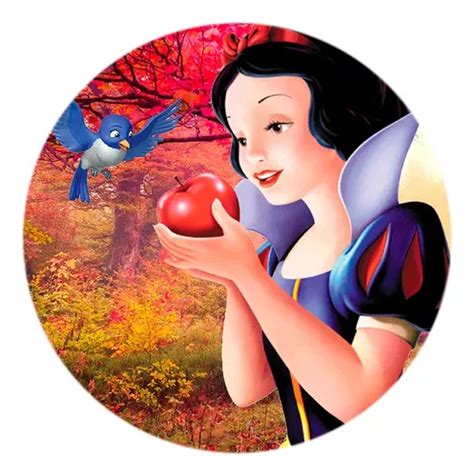 Painel Redondo Sublimado Branca De Neve 07 1 50 Elastico Parcelamento
