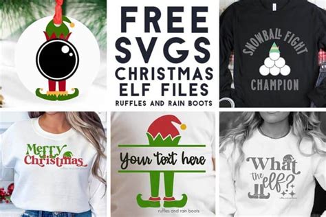 Free Elf SVG Files For Cricut Ruffles And Rain Boots