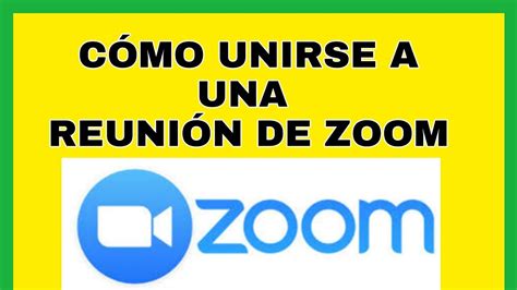 Como Unirse a una Reunión en Zoom Estudiantes YouTube