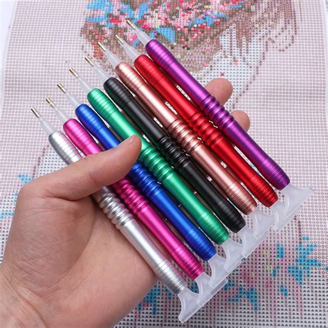 7pcs Set 5d Diamond Painting Pen Alloy Point Drill Pens Cross Stitch